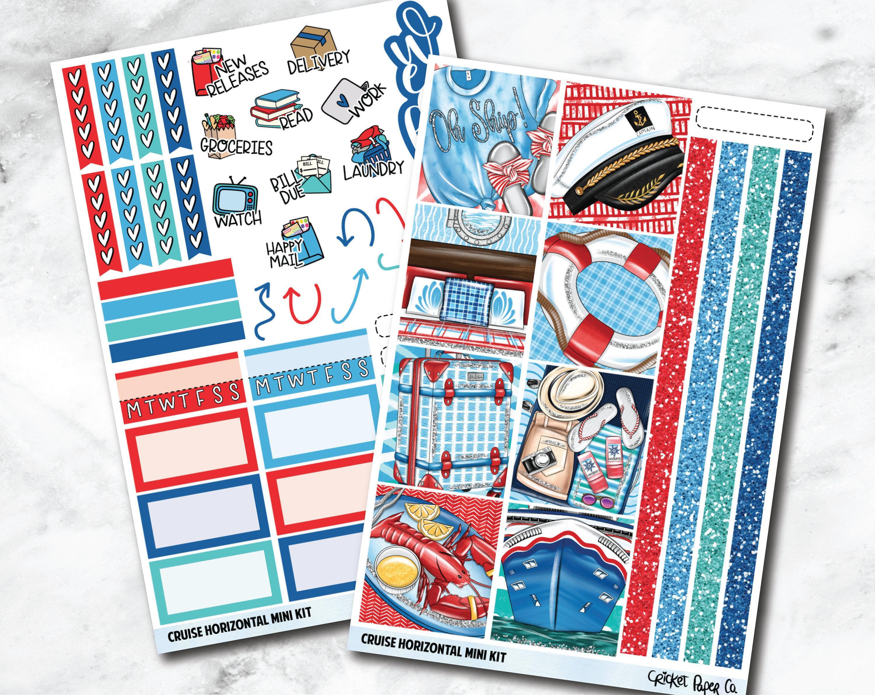 HORIZONTAL Planner Stickers Mini Kit - Cruise – Cricket Paper Co.