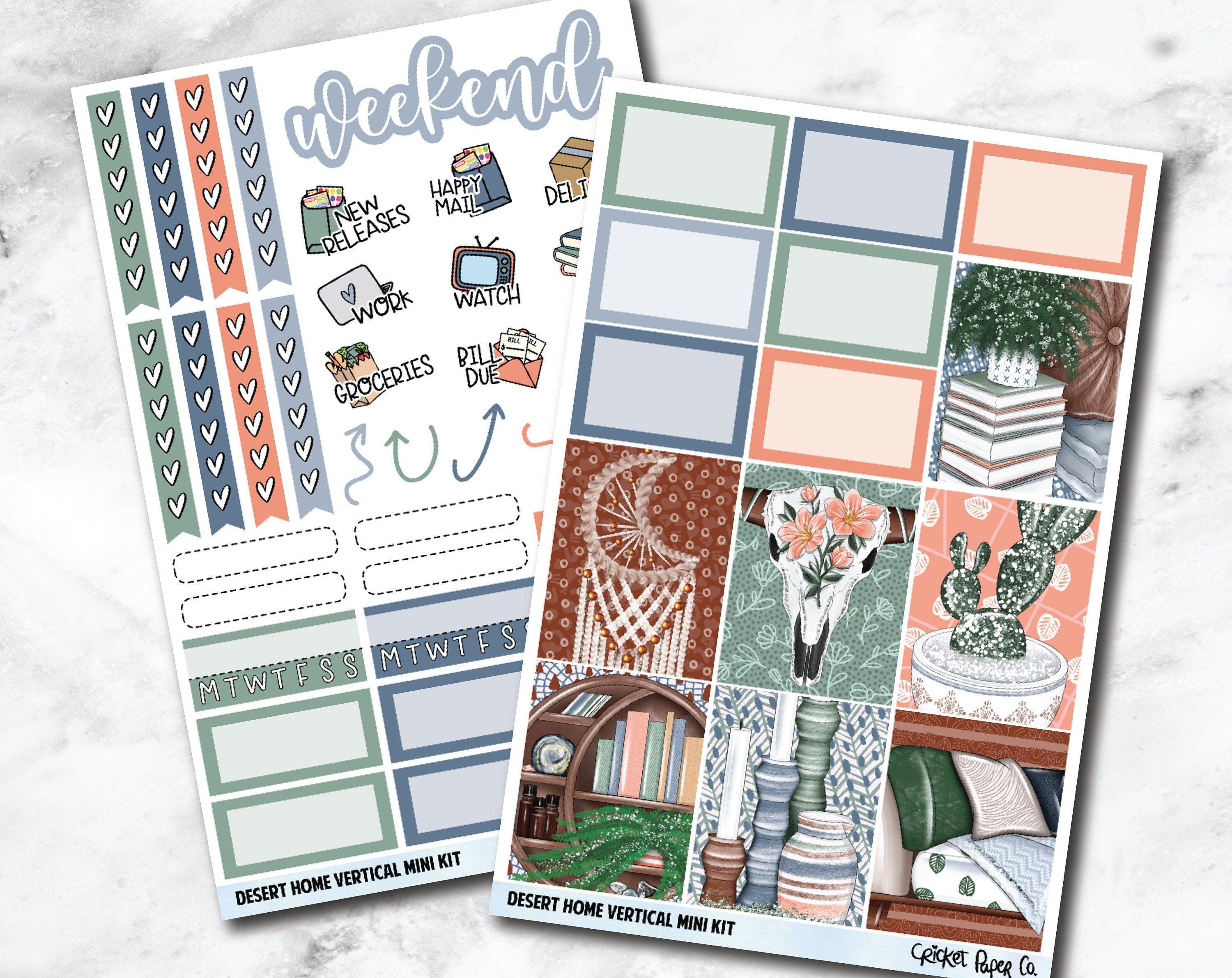 VERTICAL Planner Stickers Mini Kit - Desert Home – Cricket Paper Co.